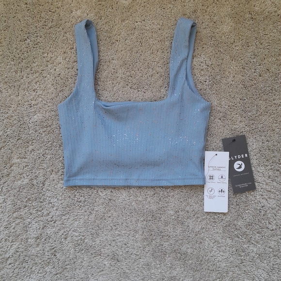 Glyder | Intimates & Sleepwear | Glyder Cutting Edge Bra Blue Silver ...